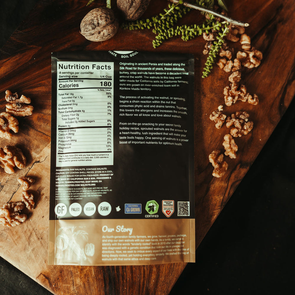 Classic Sprouted Walnuts 8 oz Classic Bag